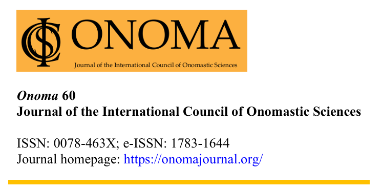 Multicultural identity building supported by place names. The example ...